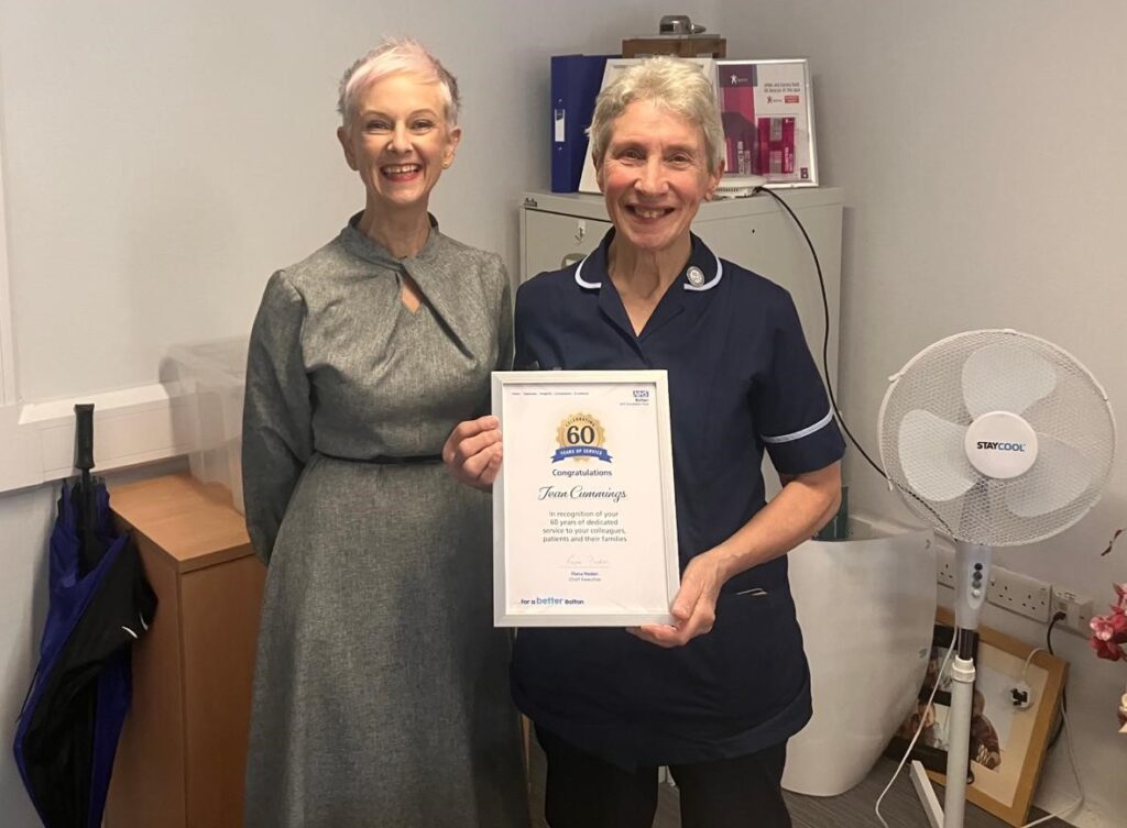 Bolton nurse celebrates 60 years of NHS service - Bolton NHS FT